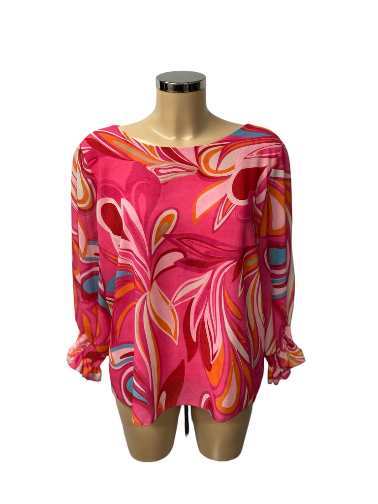 Chiffon Multi Print Blouse ( 3 Colours ) – Missy Online: Shoes, Fashion ...